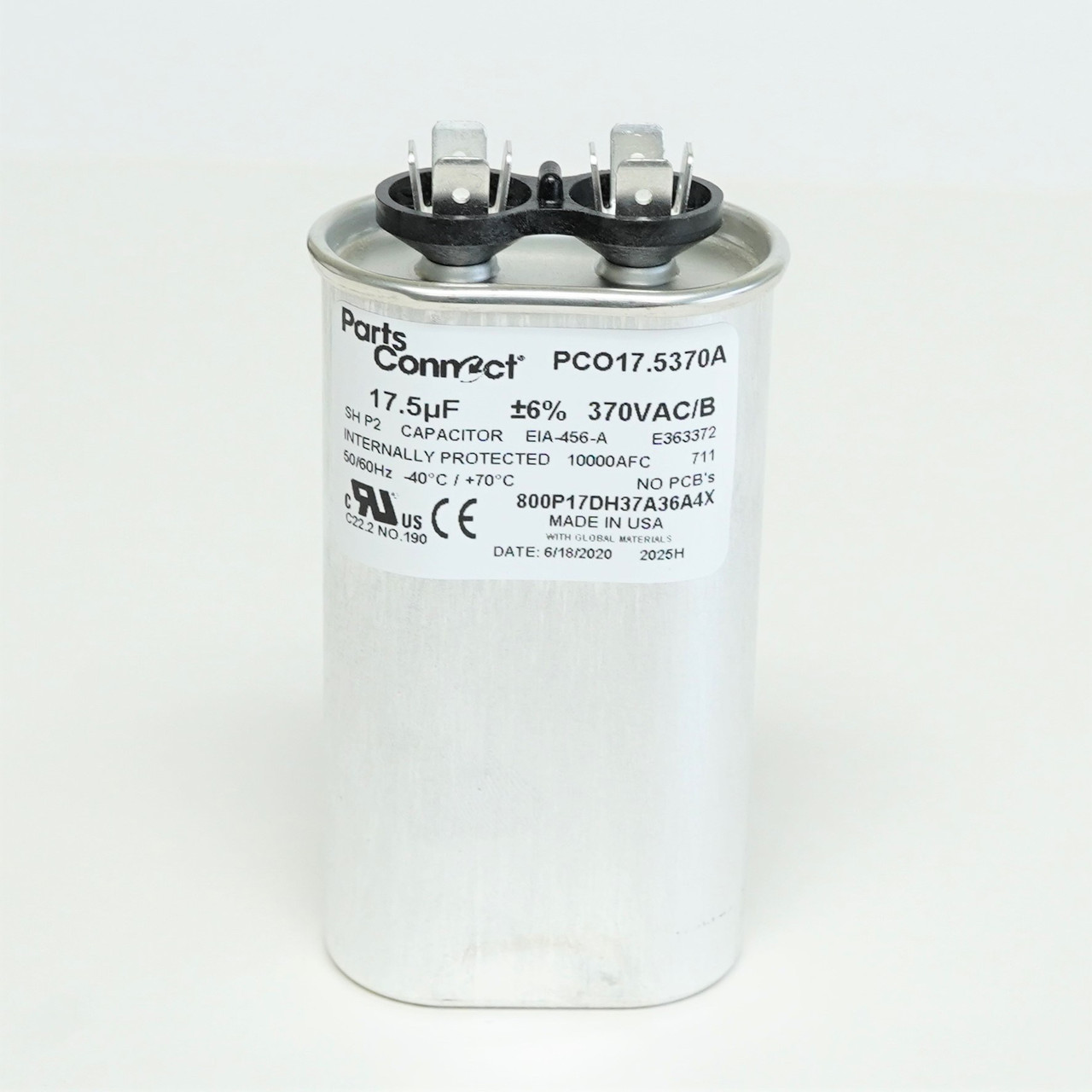 American Made Capacitor 17.5mfd 370VAC | McCombs Supply | PCO17.5370A