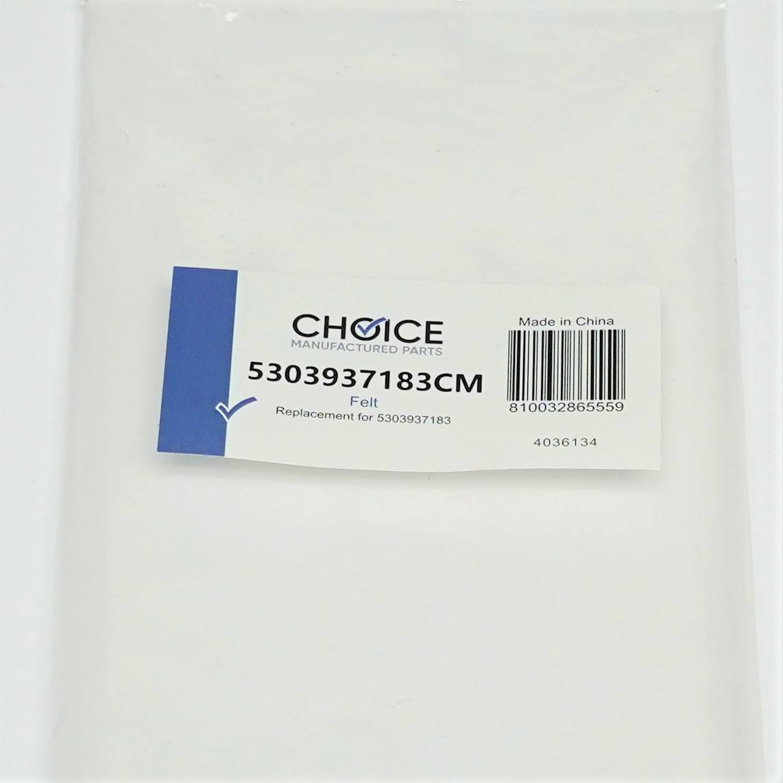 Dryer Lower Felt Seal for Electrolux | McCombs Supply Co | 5303937183