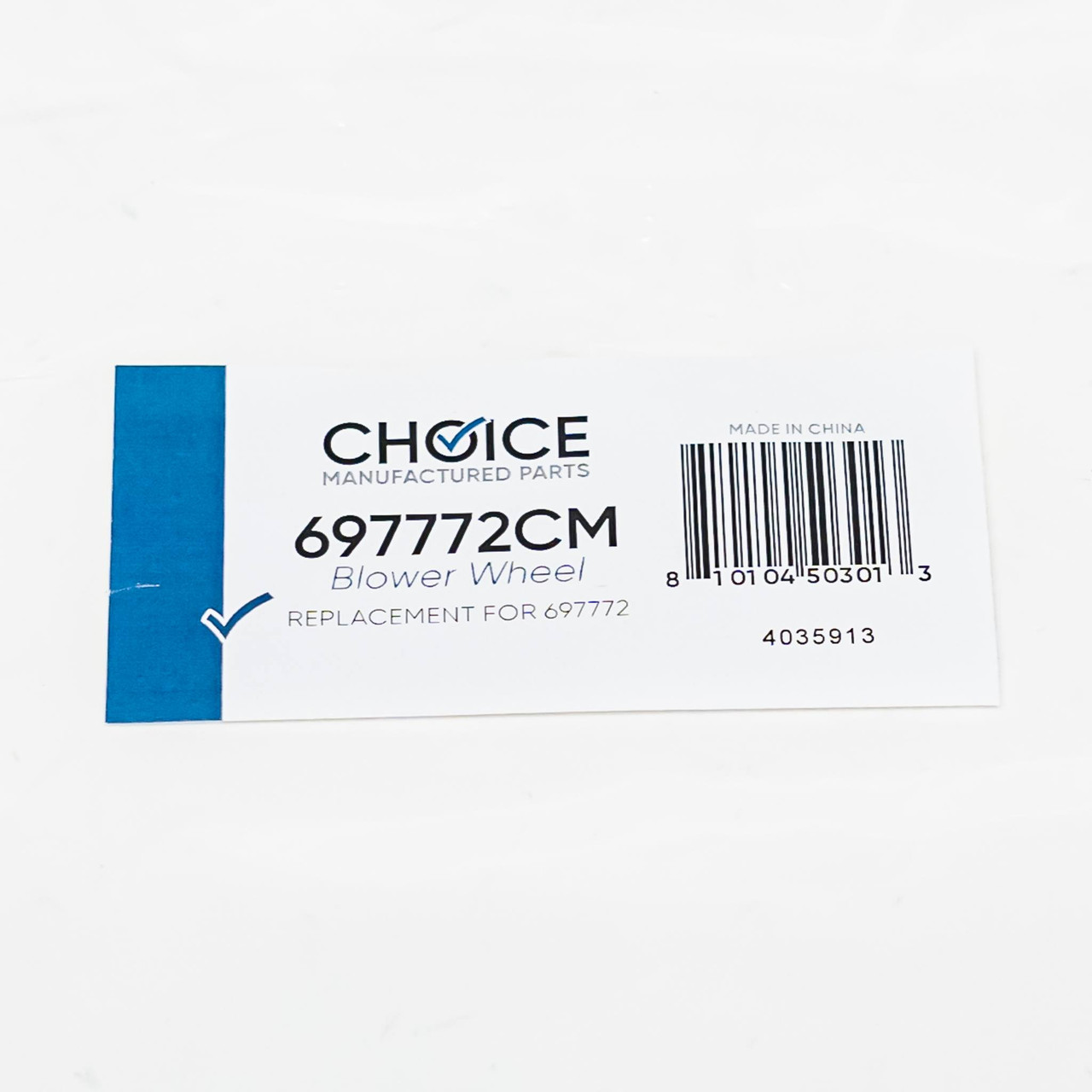 Choice Dryer Blower Wheel for Whirlpool | McCombs Supply Co | 697772CM