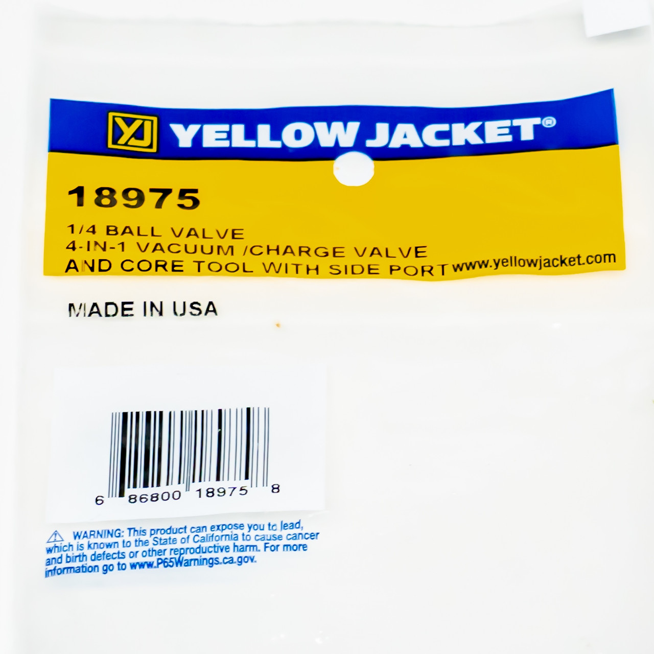 Yellow Jacket Vacuum Valve | McCombs Supply Co | 18975