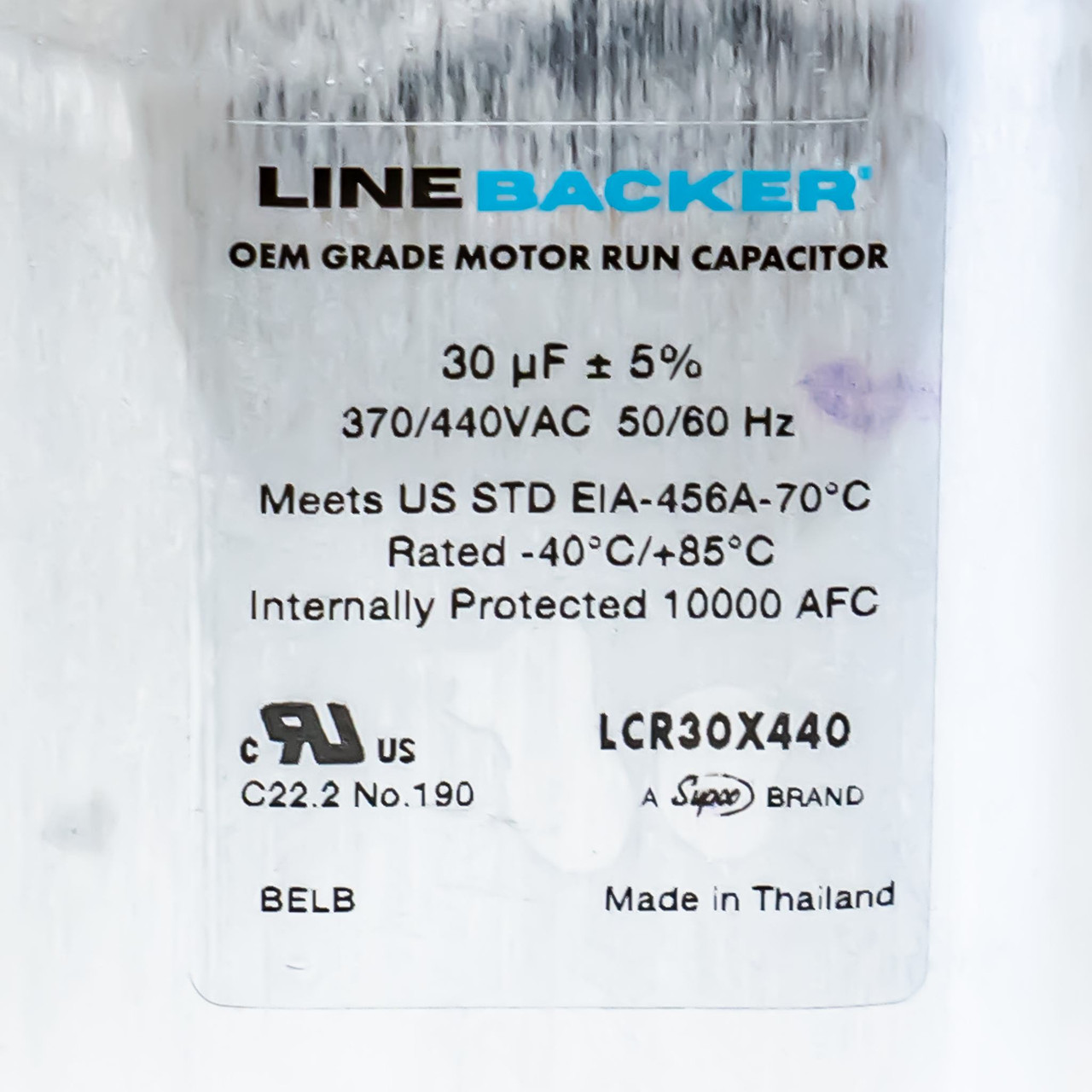 Supco Linebacker 30 MFD 440V Oval Run Capacitor | McCombs Supply