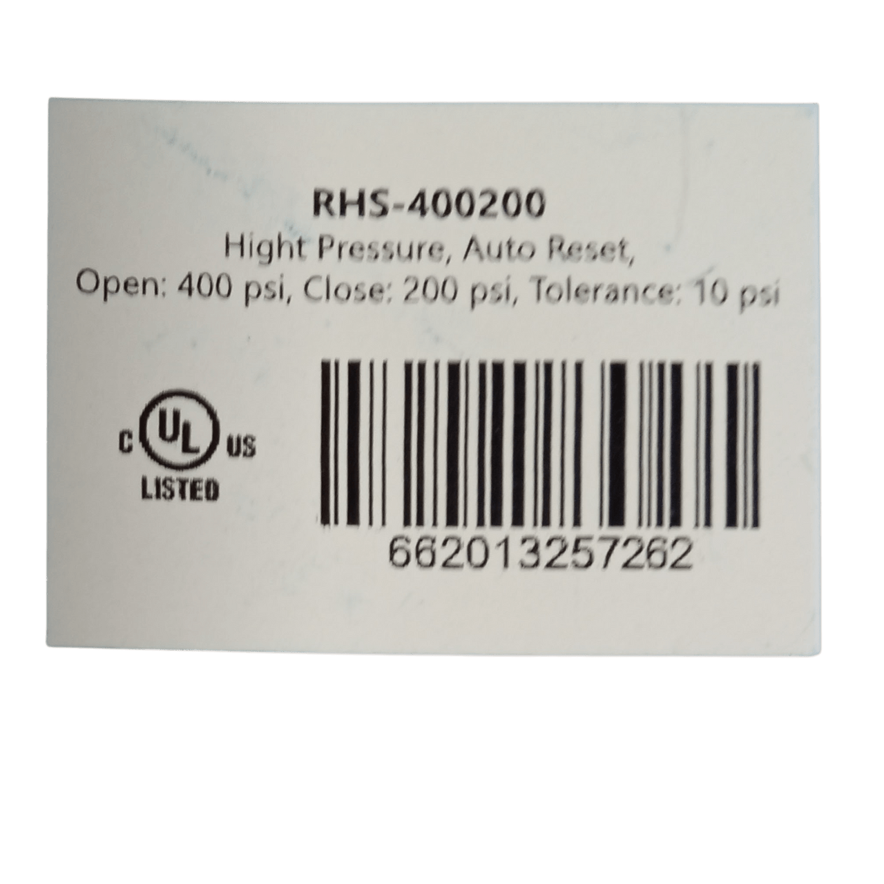 Ranco Refrigeration High Pressure Switch | McCombs Supply | RHS-400200