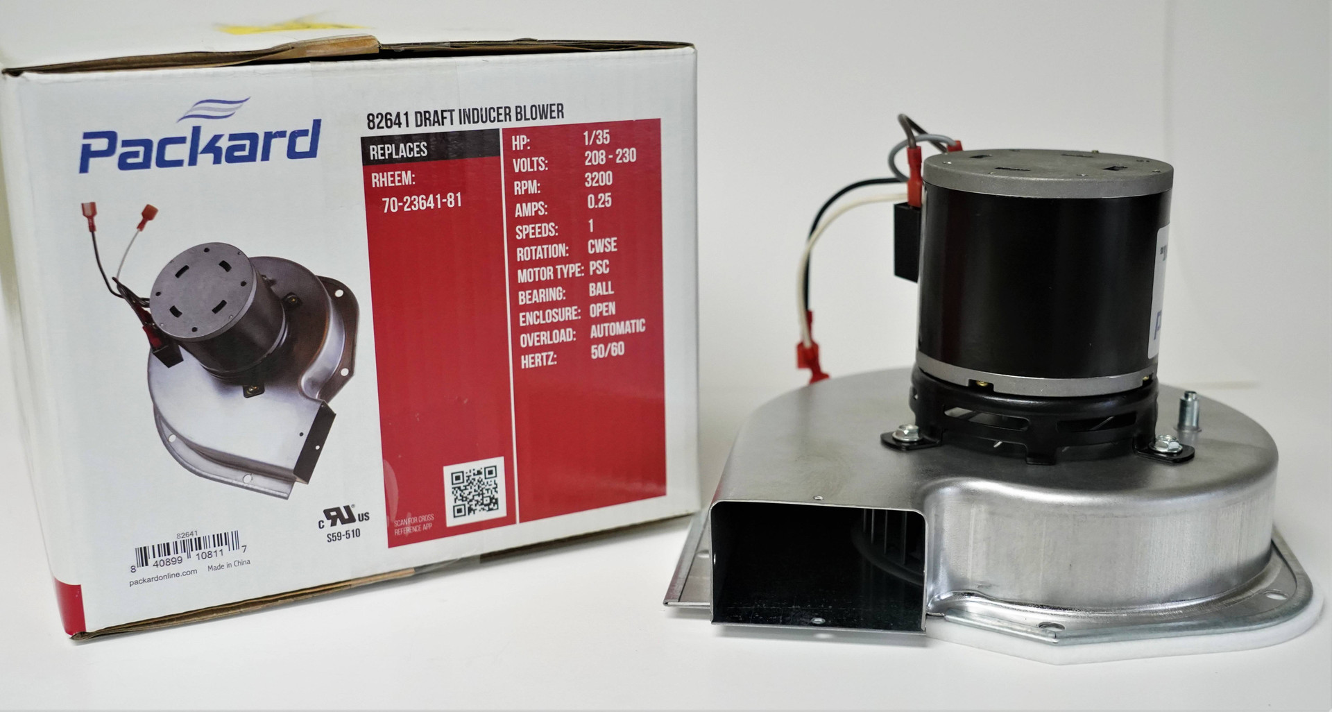Packard Furnace Draft Inducer Motor | McCombs Supply Co | 66781