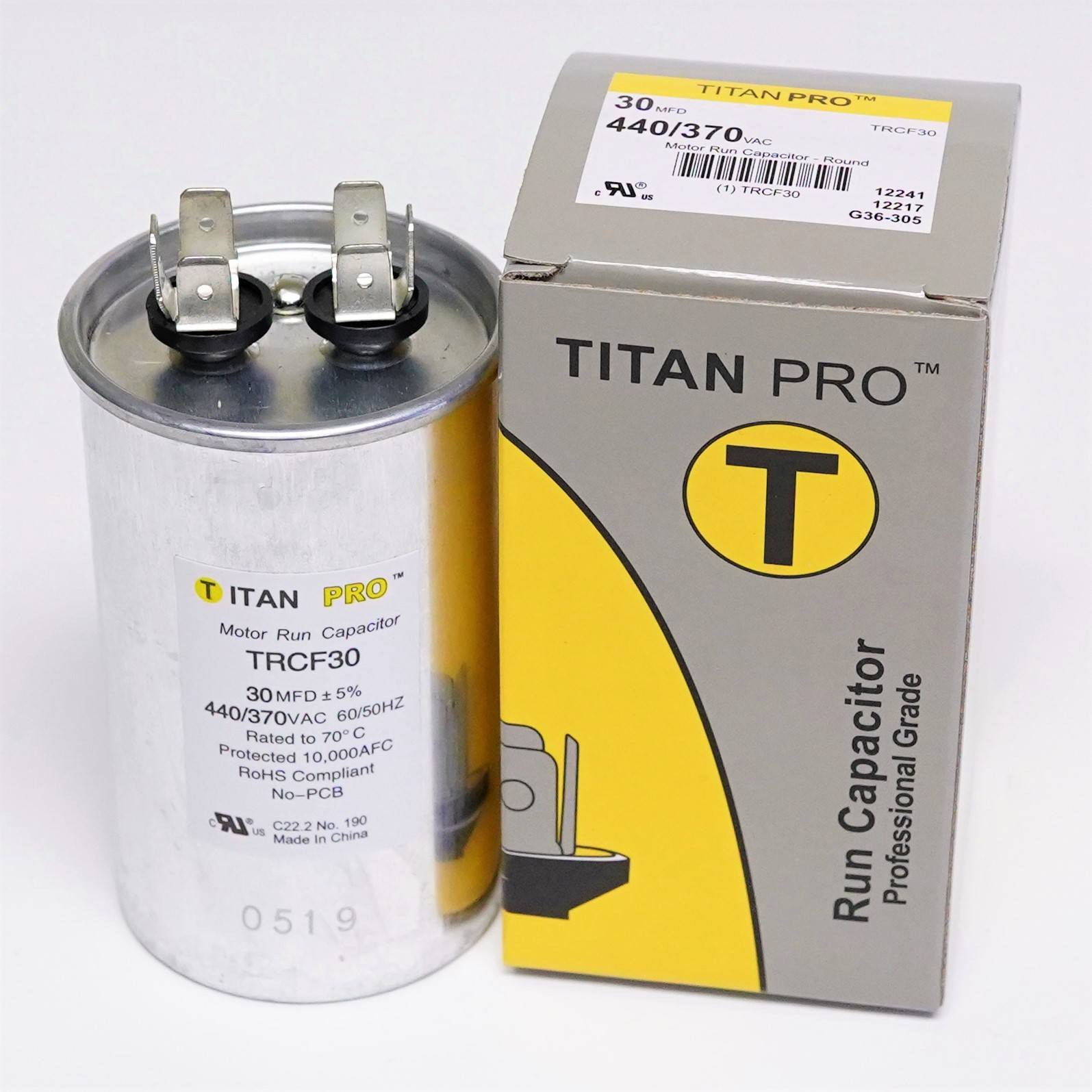 TRCF30 30 MFD 440V Round Motor Run Capacitor | McCombs Supply Co
