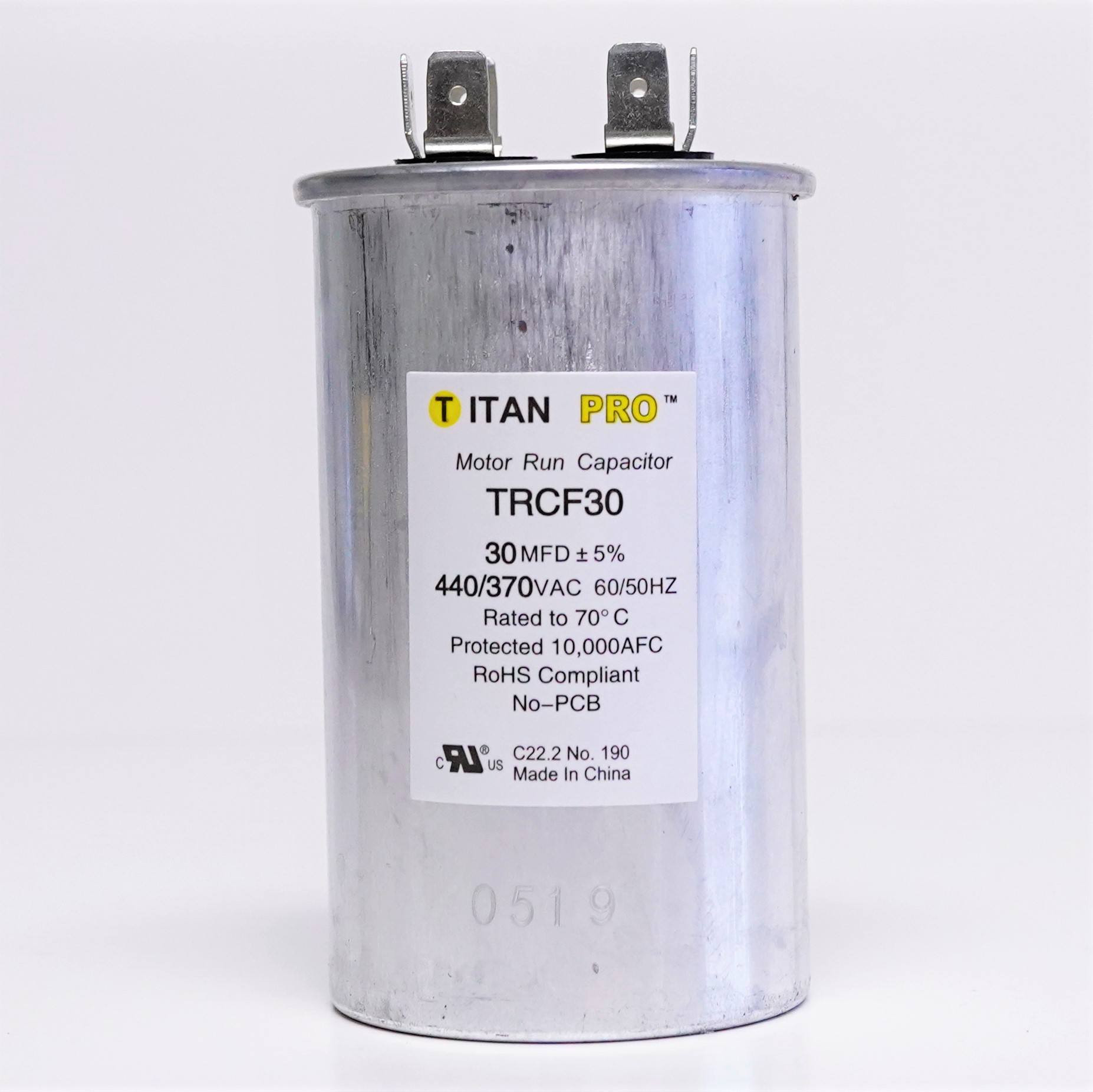 TRCF30 30 MFD 440V Round Motor Run Capacitor | McCombs Supply Co