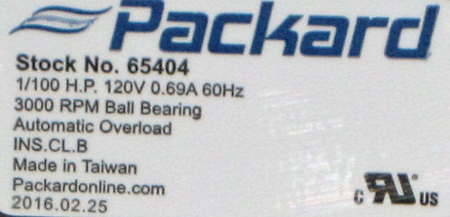 Packard Draft Inducer Motor 65404 | McCombs Supply Co