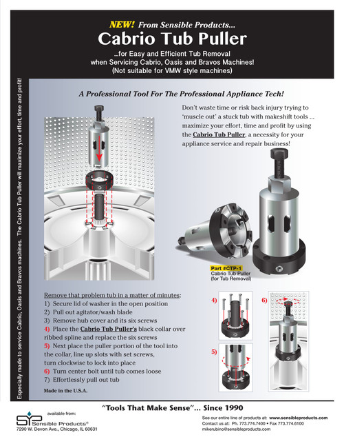 Washing Machine Tub Puller Tool | Sensible Products | CTP-1