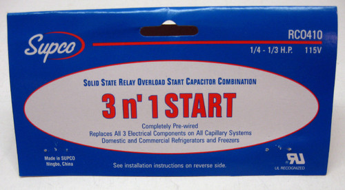Supco 3-in-1 Relay Overload Capacitor| McCombs Supply | RCO410