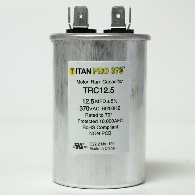 TRC12.5 12.5 MFD 370V Round Motor Run Capacitor | McCombs Supply Co