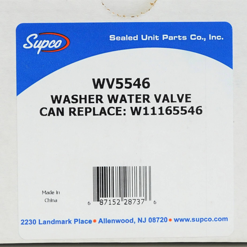 Washer Water Inlet Valve for Whirlpool | McCombs Supply Co | W11165546