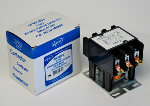 Supco Contactor 60 FLA 120 V 3 Pole | McCombs Supply Co | DP601203