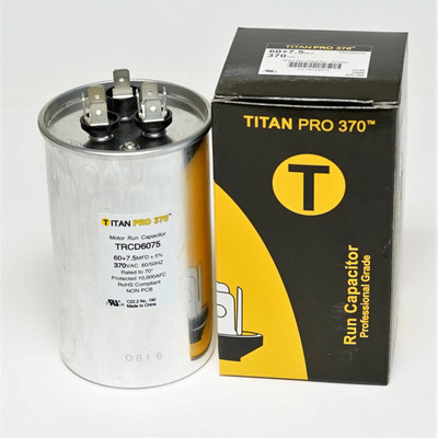TRCD6075 60/7.5 MFD 370V Round Dual Run Capacitor | McCombs Supply Co