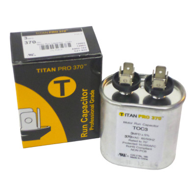 TOC3 3 MFD 370 Volt Oval Motor Run Capacitor | McCombs Supply Co
