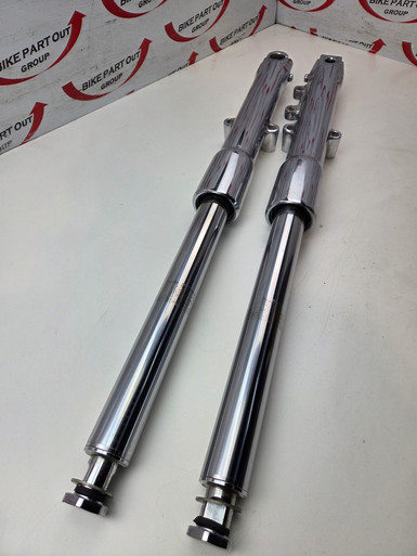 Front forks Chrome Harley Davidson Softail Deluxe Heritage Fat Boy Lo ...