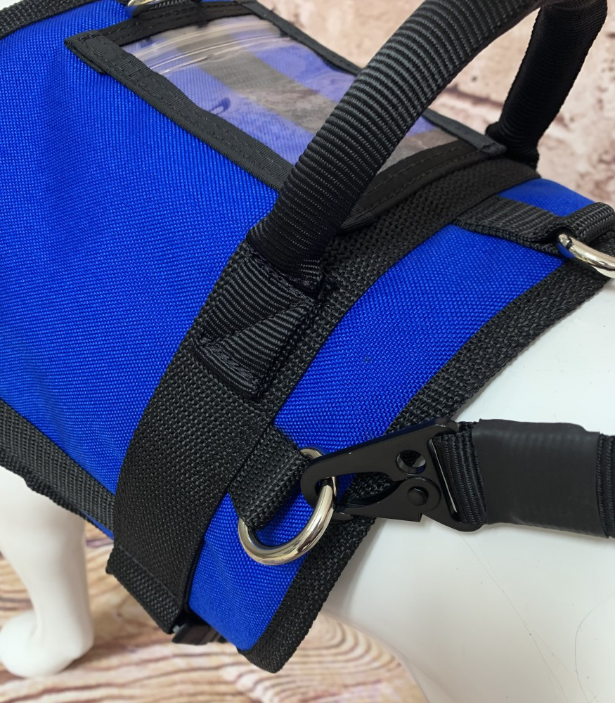 Snap-On Service Dog Vest Bridge Handle w/ ID Tag Band - ActiveDogs.com