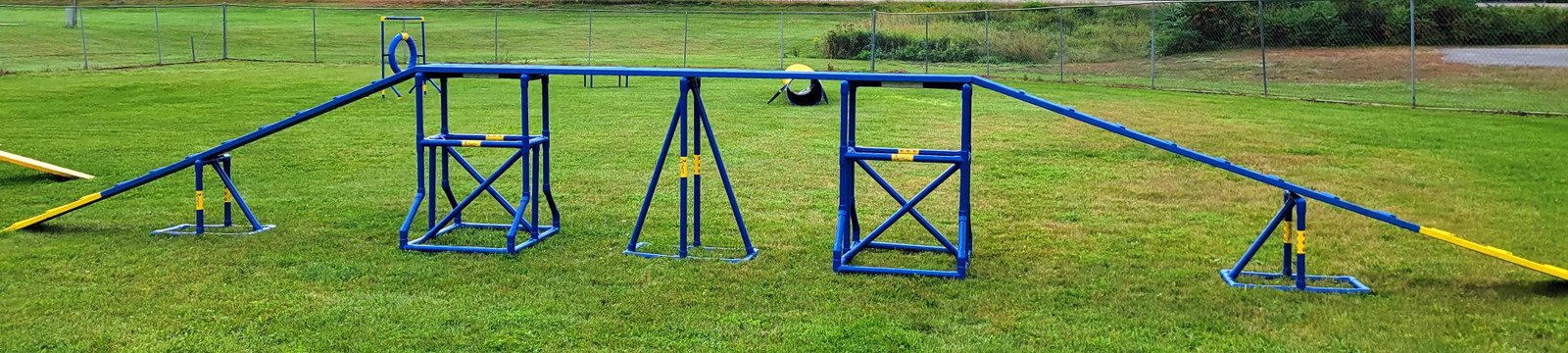 Deluxe Double Dog Walk Base With Side Ramps For Dog Agility Training ...