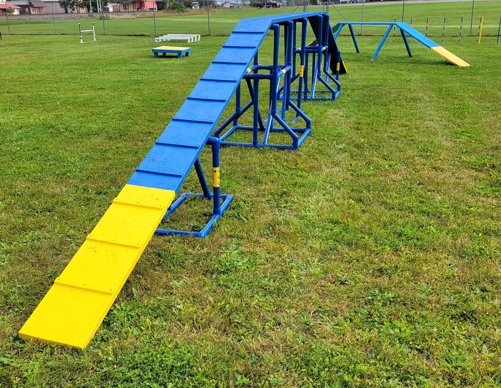 Deluxe Double Dog Walk Base With Side Ramps For Dog Agility Training ...