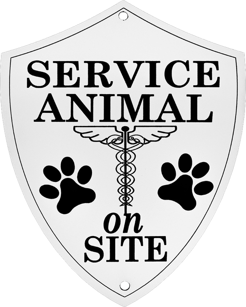 Service Animal On-Site Sign, Suction Laser Engraved - ActiveDogs.com