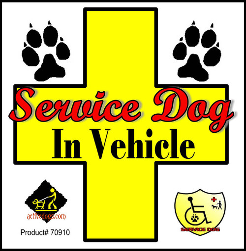 Service Dog Window Decals & Signs w/ Suction Cup at ActiveDogs.com