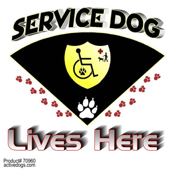 Service Dog Window Decals & Signs w/ Suction Cup at ActiveDogs.com