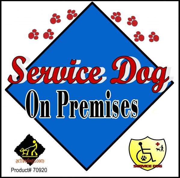 Service Dog Window Decals & Signs w/ Suction Cup at ActiveDogs.com