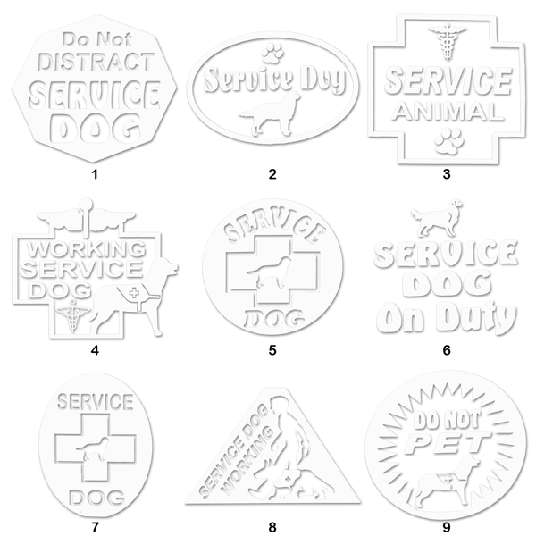 Active Dogs Service Dog Vinyl Decals & Clear Working K9 Stickers