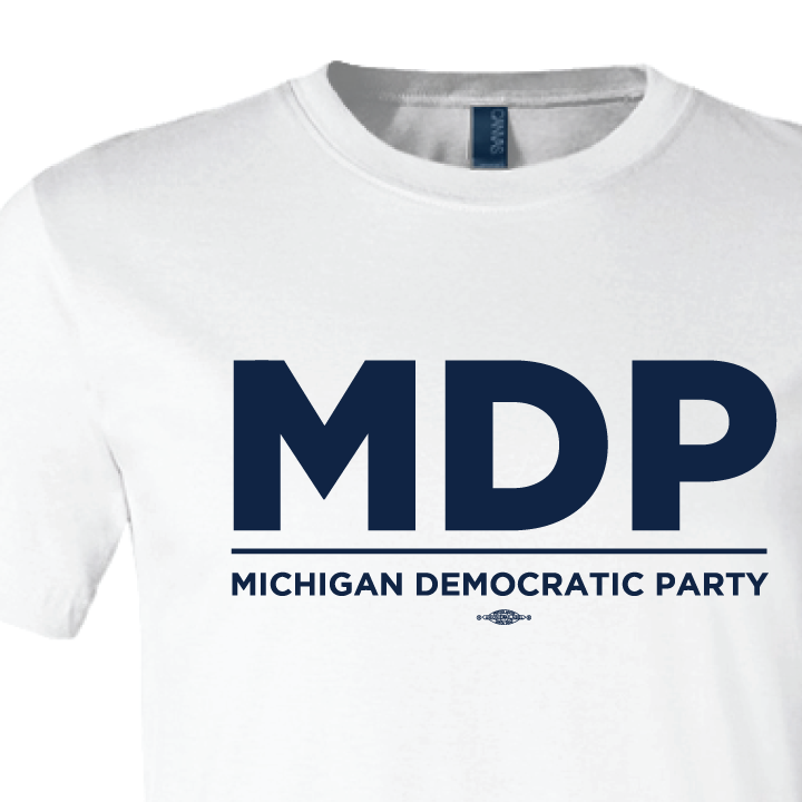 "MDP Official Logo" graphic (White Tee) - Michigan Democratic Party ...