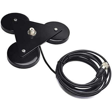 Tri-Magnet Antenna Magnetic SO239 Mount with 5M Coaxial Cable