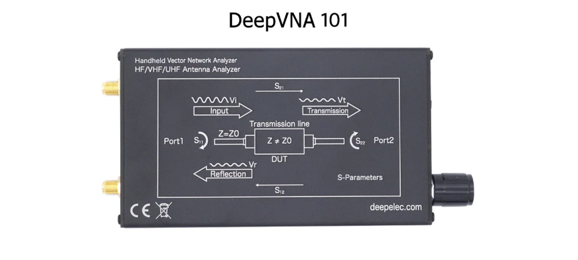 DEEPVNA 101 10K-1.5GHZ VECTOR NETWORK ANALYZER HF VHF UHF ANALYZER SWR METER UPGRADED FROM NANOVNA-F