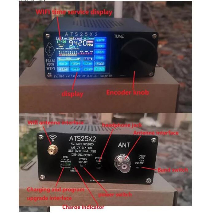 ATS25X1 ATS-25 Si4732 All-Band Radio Receiver FM LW(MW SW) SSB +2.4 ...