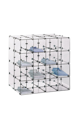 4 x 4 Double Sided 12" x 12" Glass Cube Kit with Metal Clips