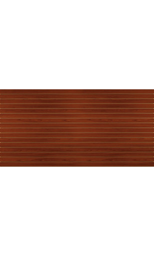 4 Foot x 8 Foot Horizontal Cherry Slatwall Panel