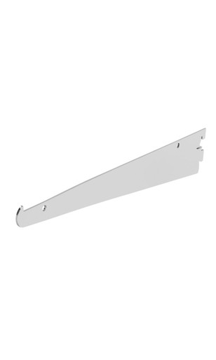 Chrome Metal Shelf Bracket for Slotted Standard - ½ inch Slots 1 inch ...