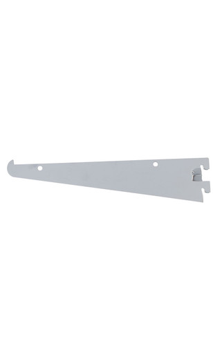 8 inch Chrome Metal Shelf Bracket for Slotted Standard - ½ inch slots 1 ...