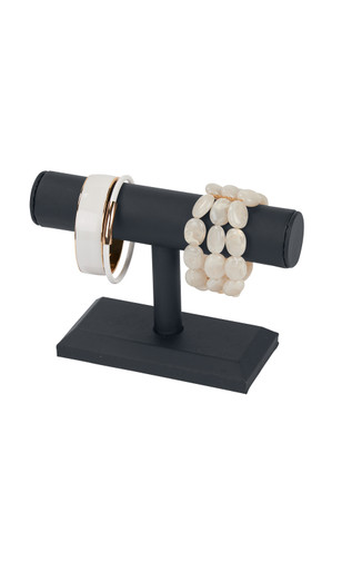 Small Black Faux Leather T-Bar Display-RTA