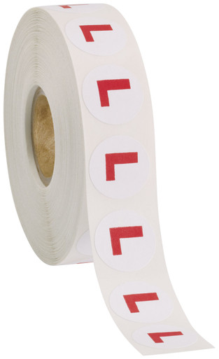 Size L Self-Adhesive Size Labels - Roll of 1,000