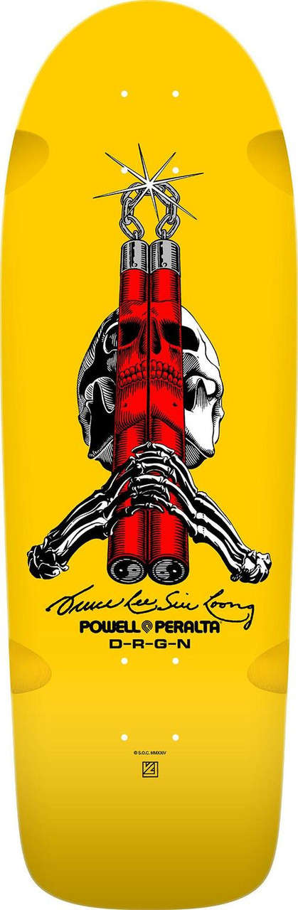 10.0 Powell Peralta Bruce Lee Skull and Nunchucks Deck - LoCo Skate Shop