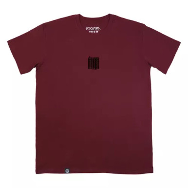 Daygo Burgundy Barcode Tshirt LG - LoCo Skate Shop