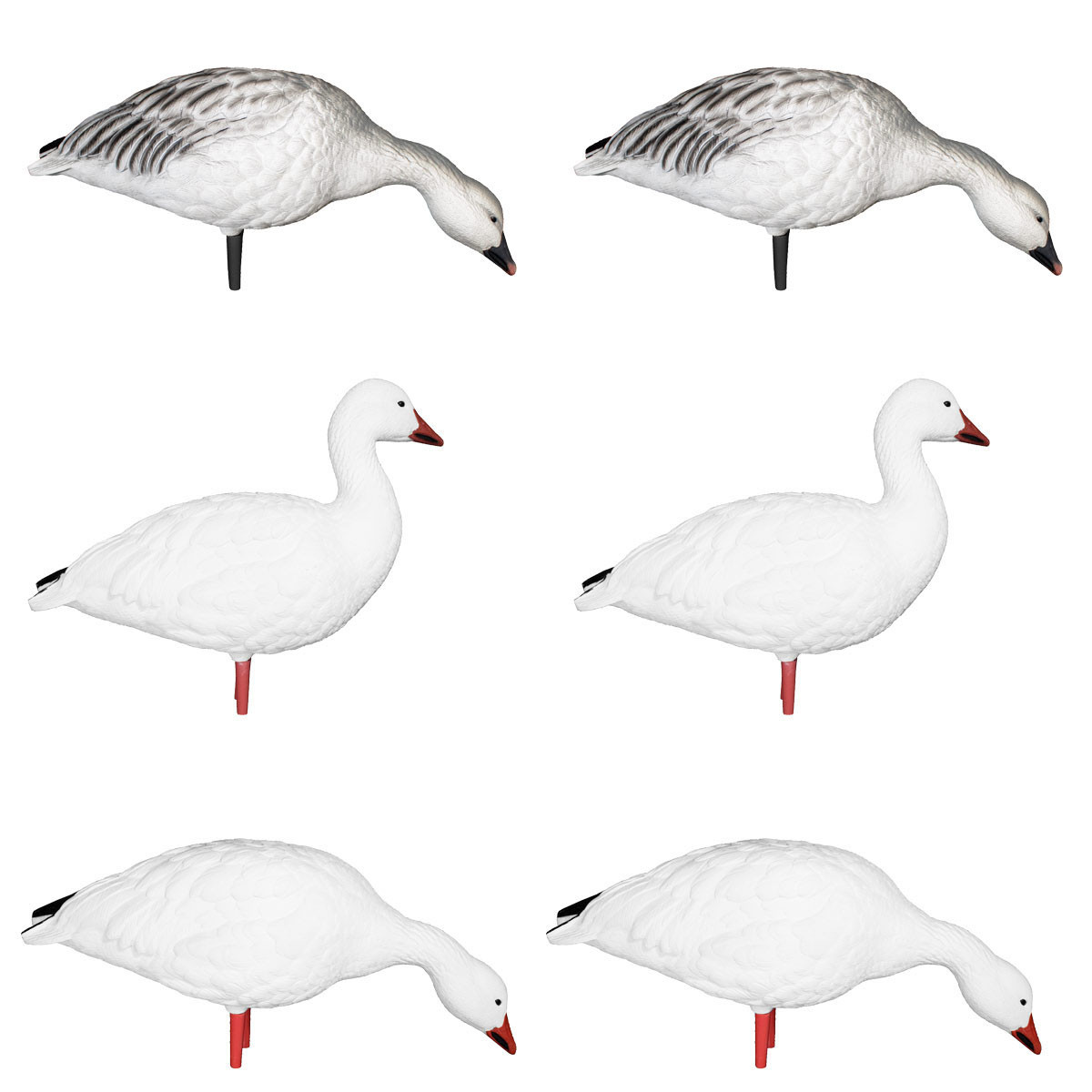 GHG Pro Grade Full Body Snow Goose Decoys Harvester Pack | 6 Pack ...