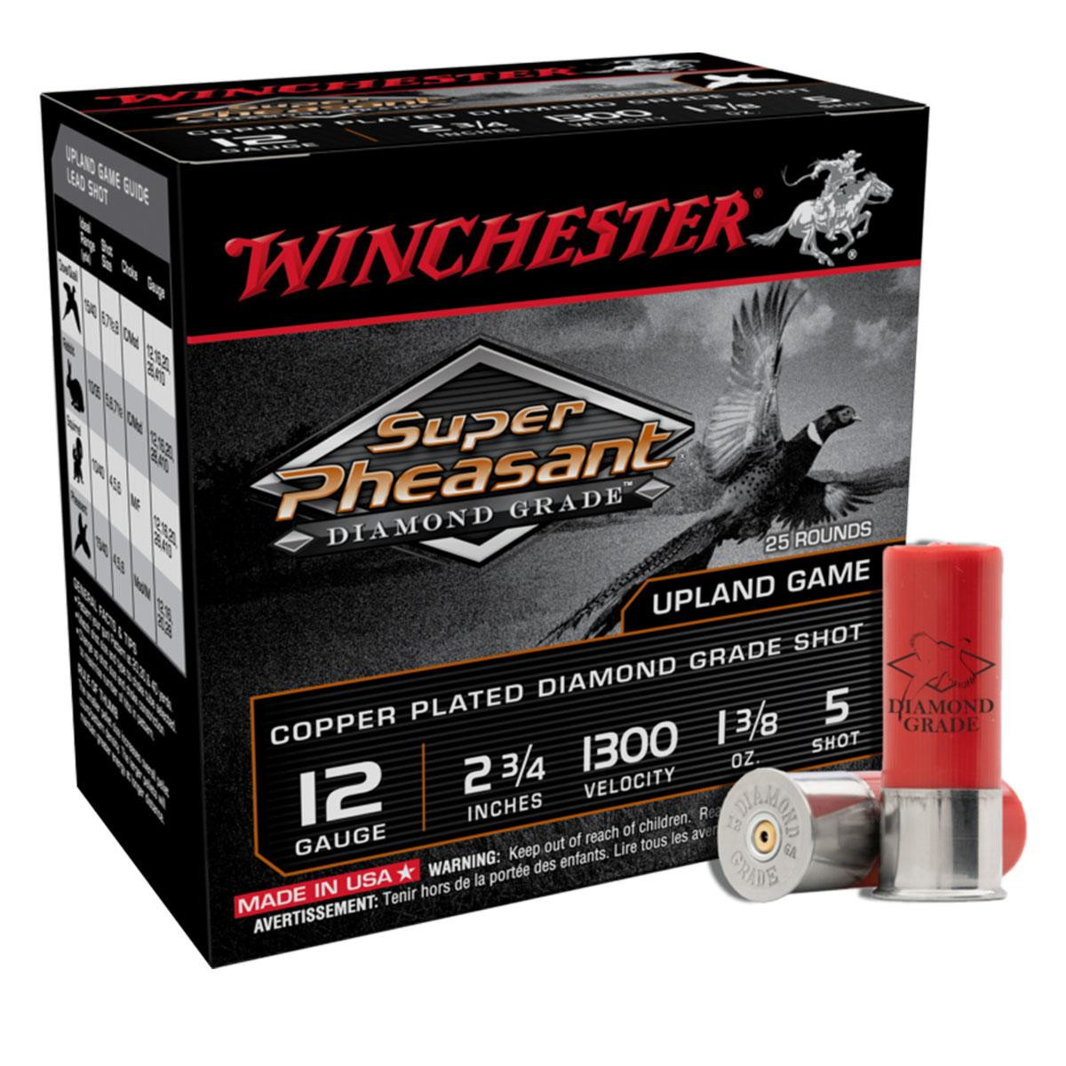 Winchester 12 Gauge 2 3/4" 1 3/8 oz. 1300 FPS Super Pheasant Diamond ...