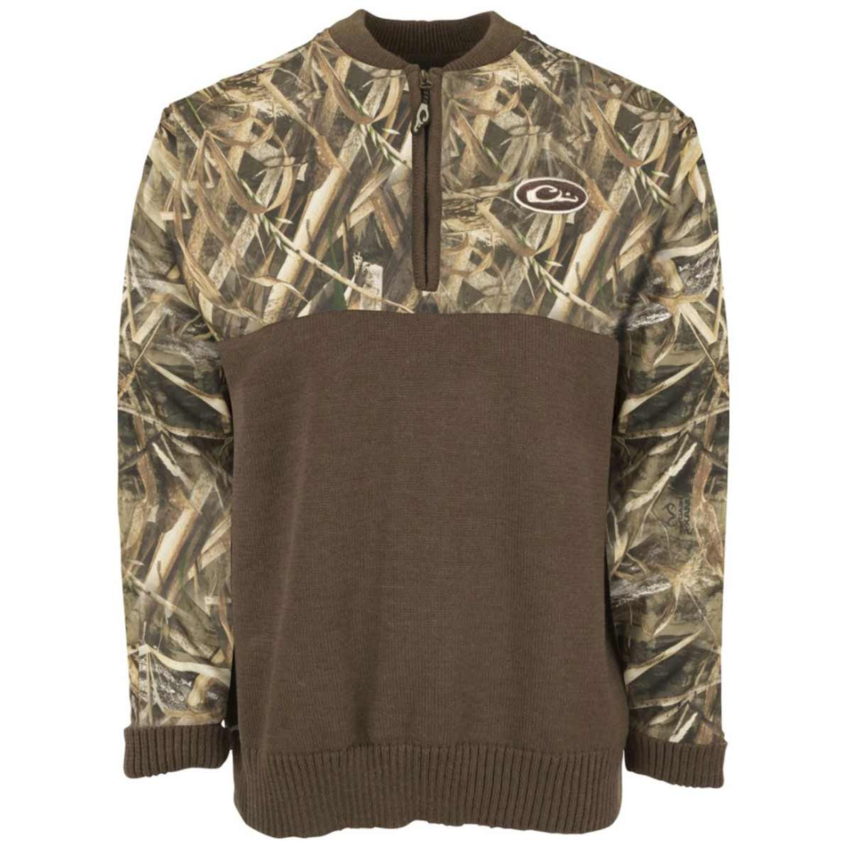 Drake Camo 1/4 Zip Wool Sweater | Rogers Sporting Goods