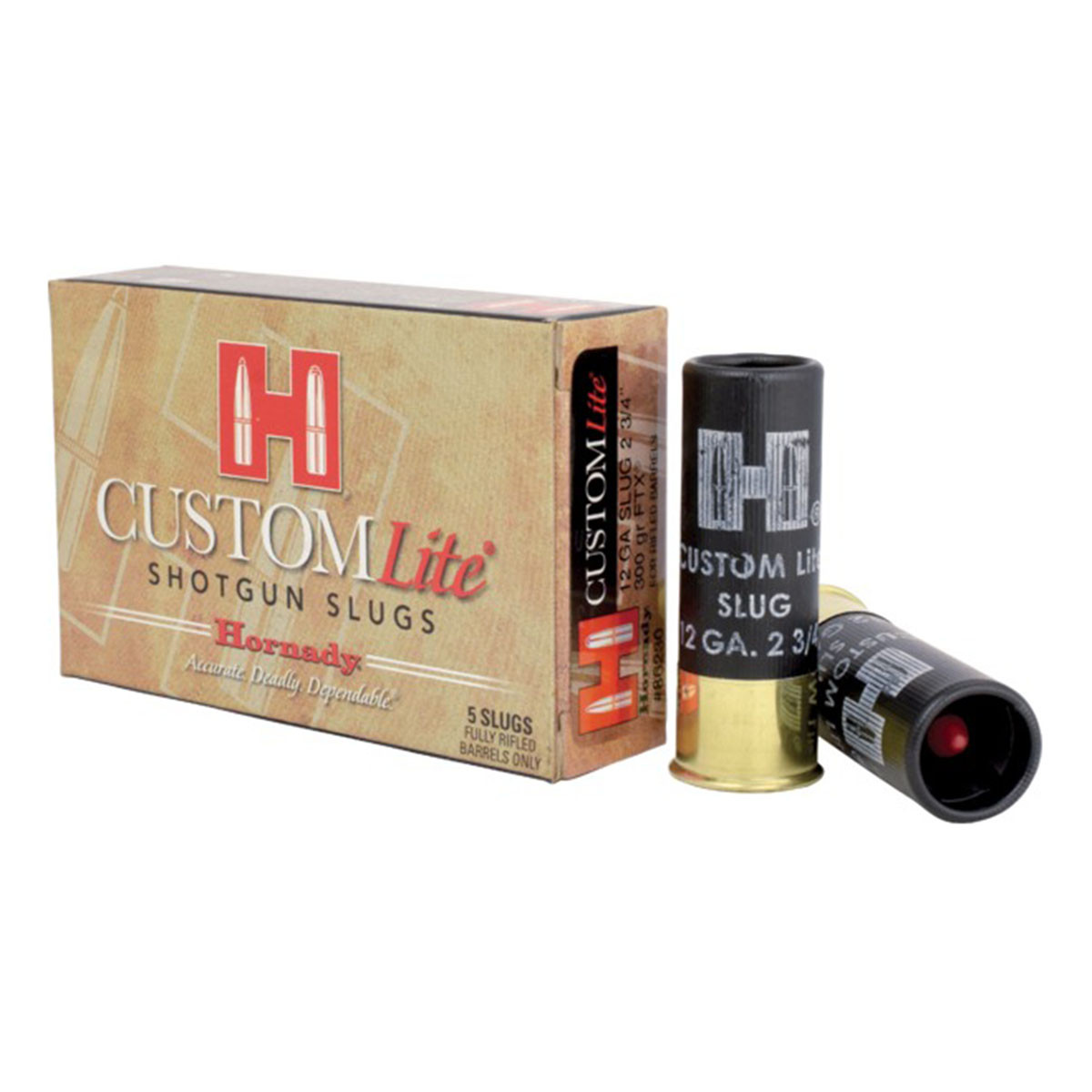 Hornady 12 Gauge 300 Grain 2-3/4" FTX Custom Lite Shotgun Slugs ...