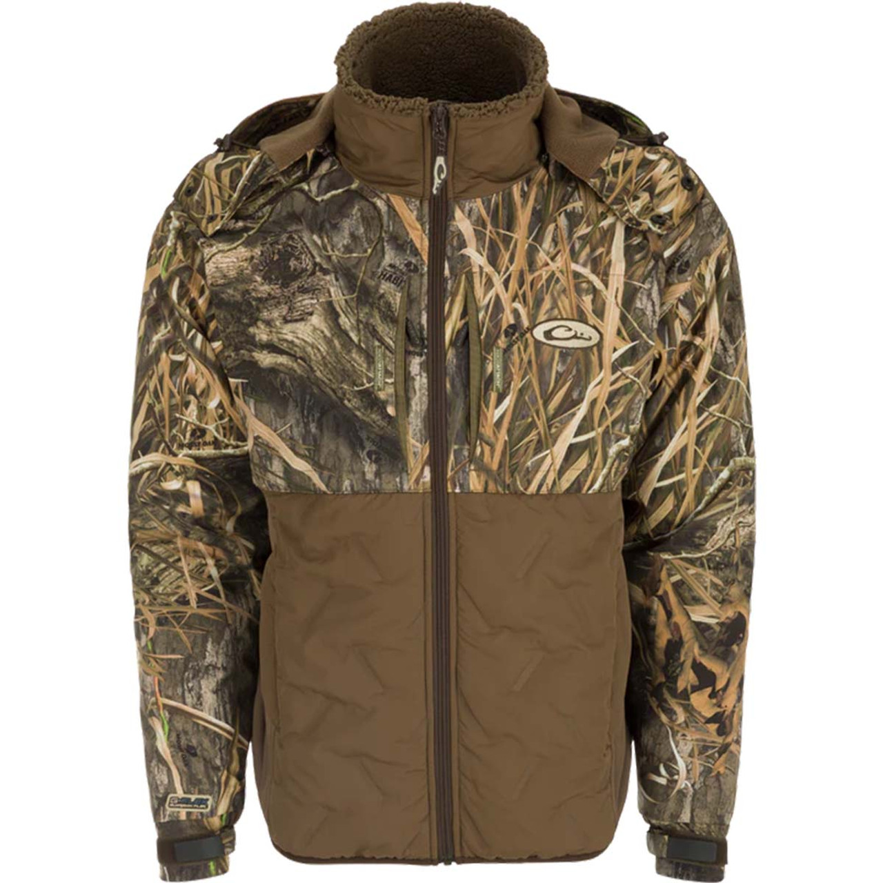 Drake LST Guardian Flex Double Down Eqwader Full Zip Jacket with Hood ...