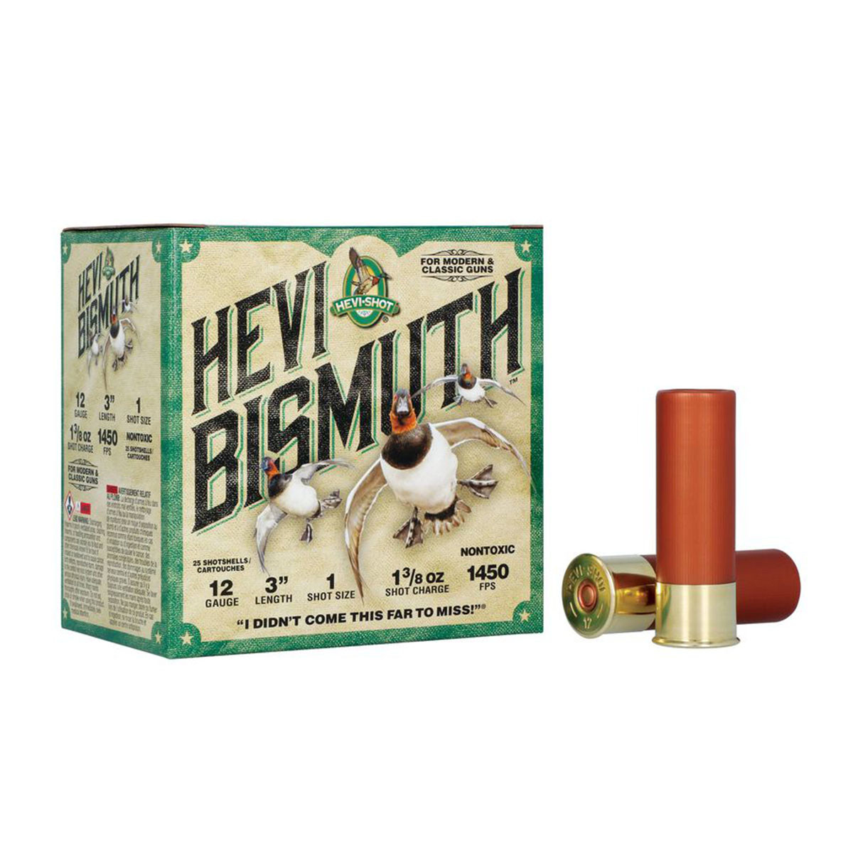 Hevi-Shot 12 Gauge 3" 1 3/8 oz. 1450 FPS Hevi Bismuth Shotgun Shells ...