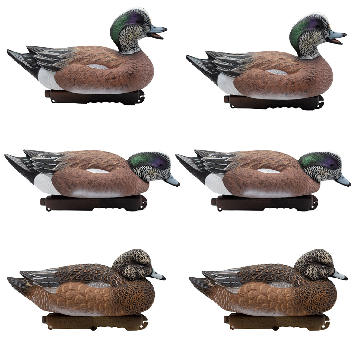 Final Approach HD Wigeon Floating Duck Decoys, 6 Pack | Rogers Sporting ...