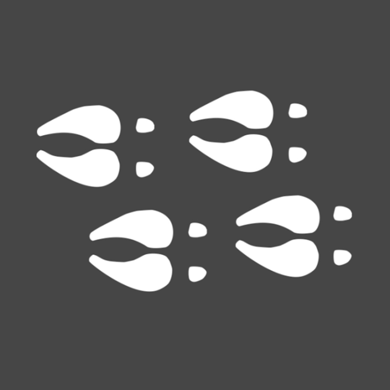 Hunters Image Deer Track Decal - Small Decal | Rogers Sporting Goods