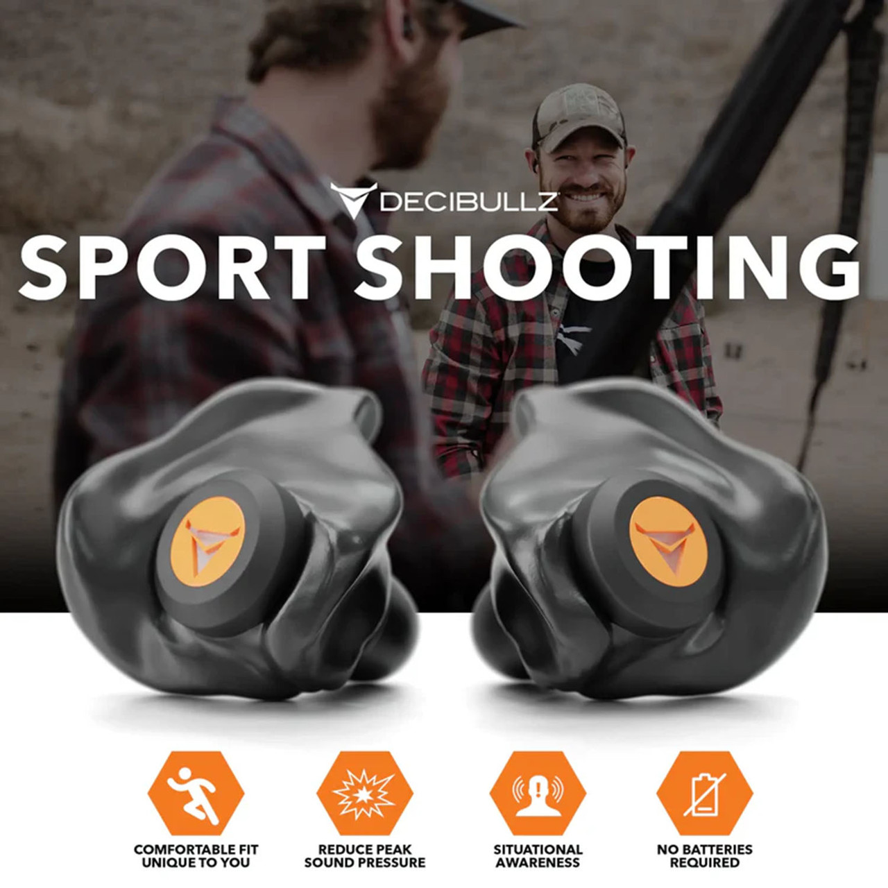 Decibullz Custom Molded Percussive Filter Earplugs | Rogers Sporting Goods