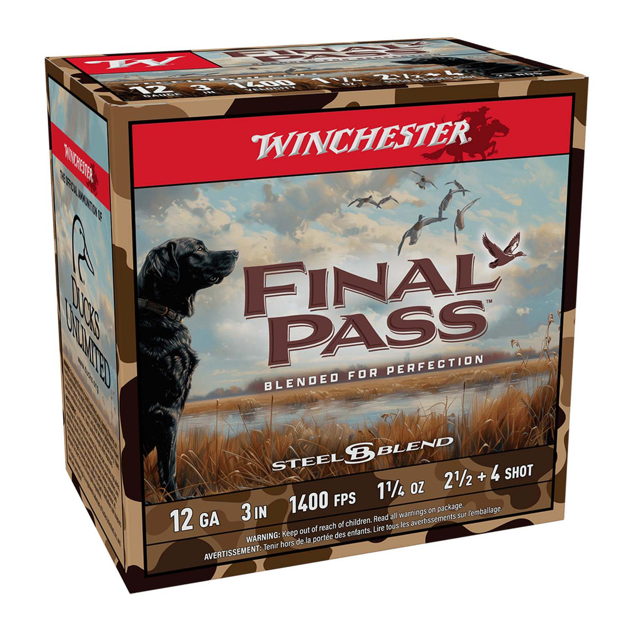 Winchester 12 Gauge 3" 1 1/4oz 1400FPS Final Pass Blend Waterfowl Ammunition | Rogers Sporting Goods