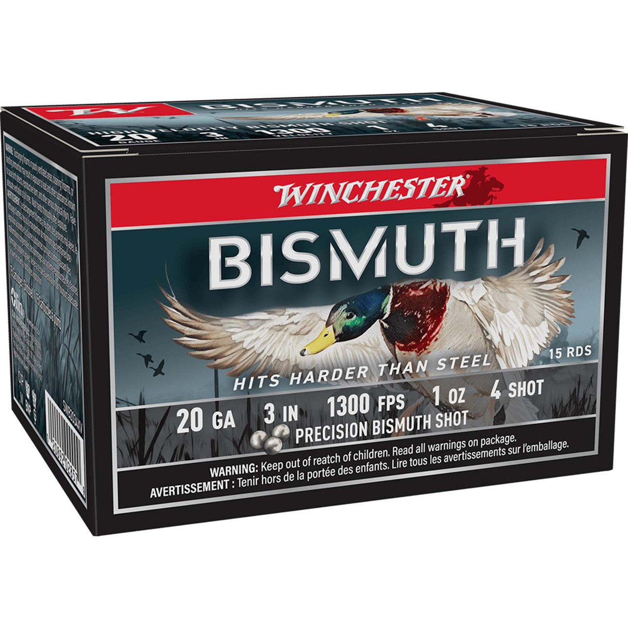 Winchester 20 Gauge 3" 1oz 1300FPS Bismuth Shotgun Shells, Box of 15 ...
