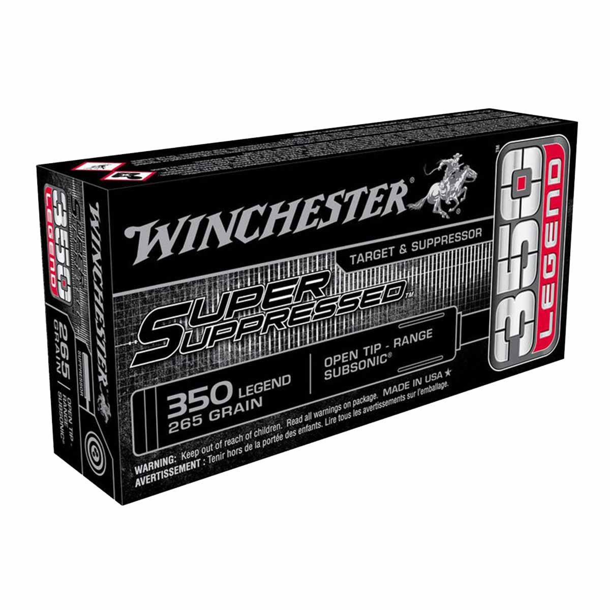 Winchester 350 Legend 265 Grain Super Suppressed Open Tip Range Rifle ...